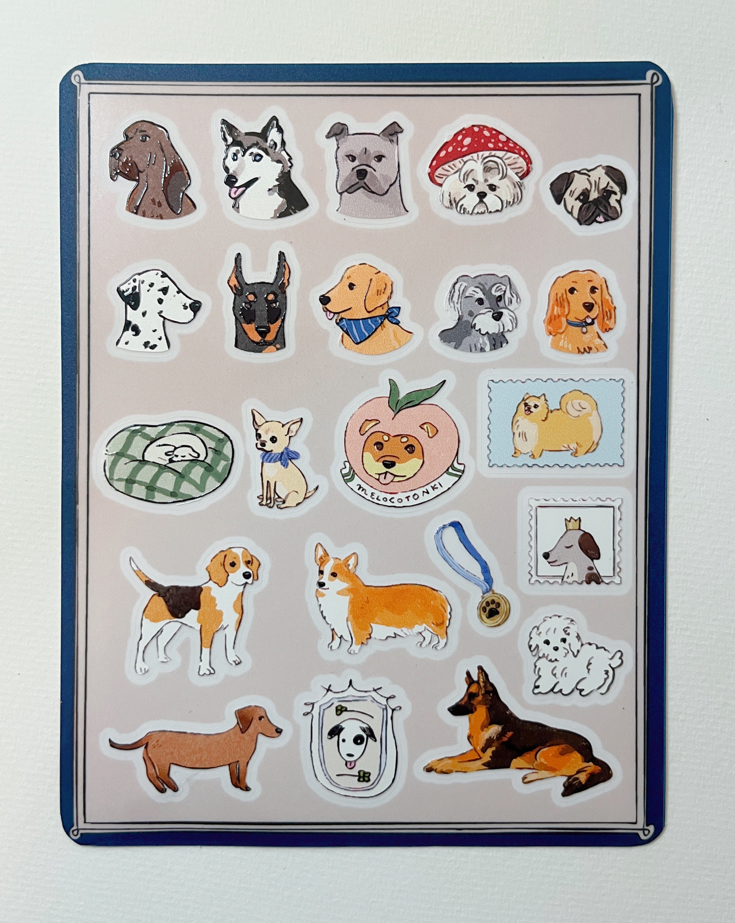 Planilla Stickers Perritos 🐶🐩🐕‍🦺🦮🐕🐾vinil con textura – Melocotonki